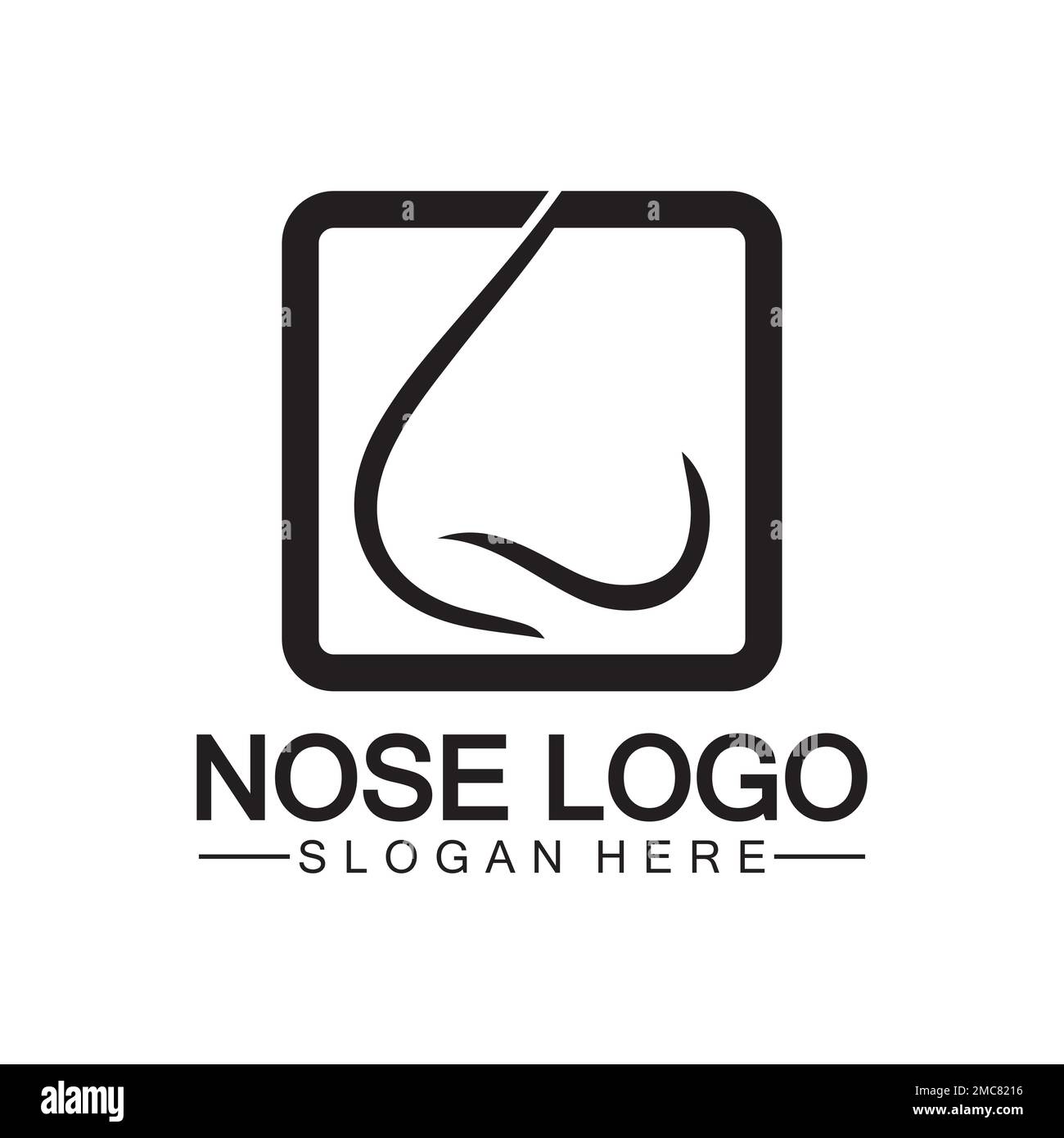 Nose logo design vector template, Organs logo design concept, Icon ...