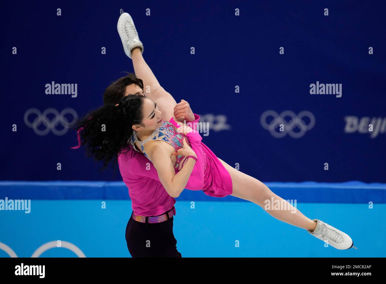 Misato Komatsubara and Tim Koleto, of Japan, perform their routine in ...