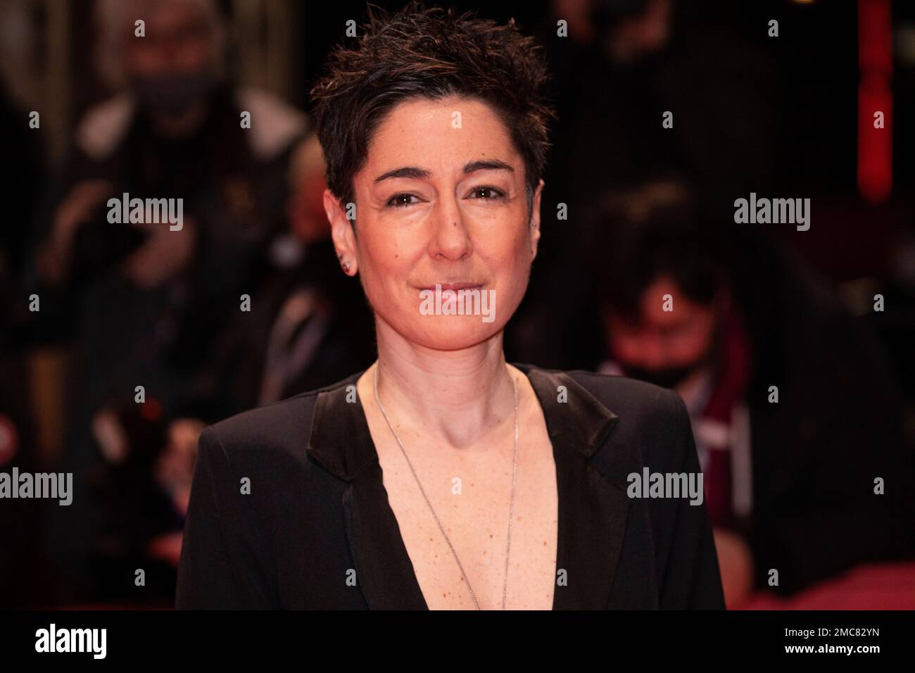 Dunja Hayali poses for photographers during the opening red carpet and ...