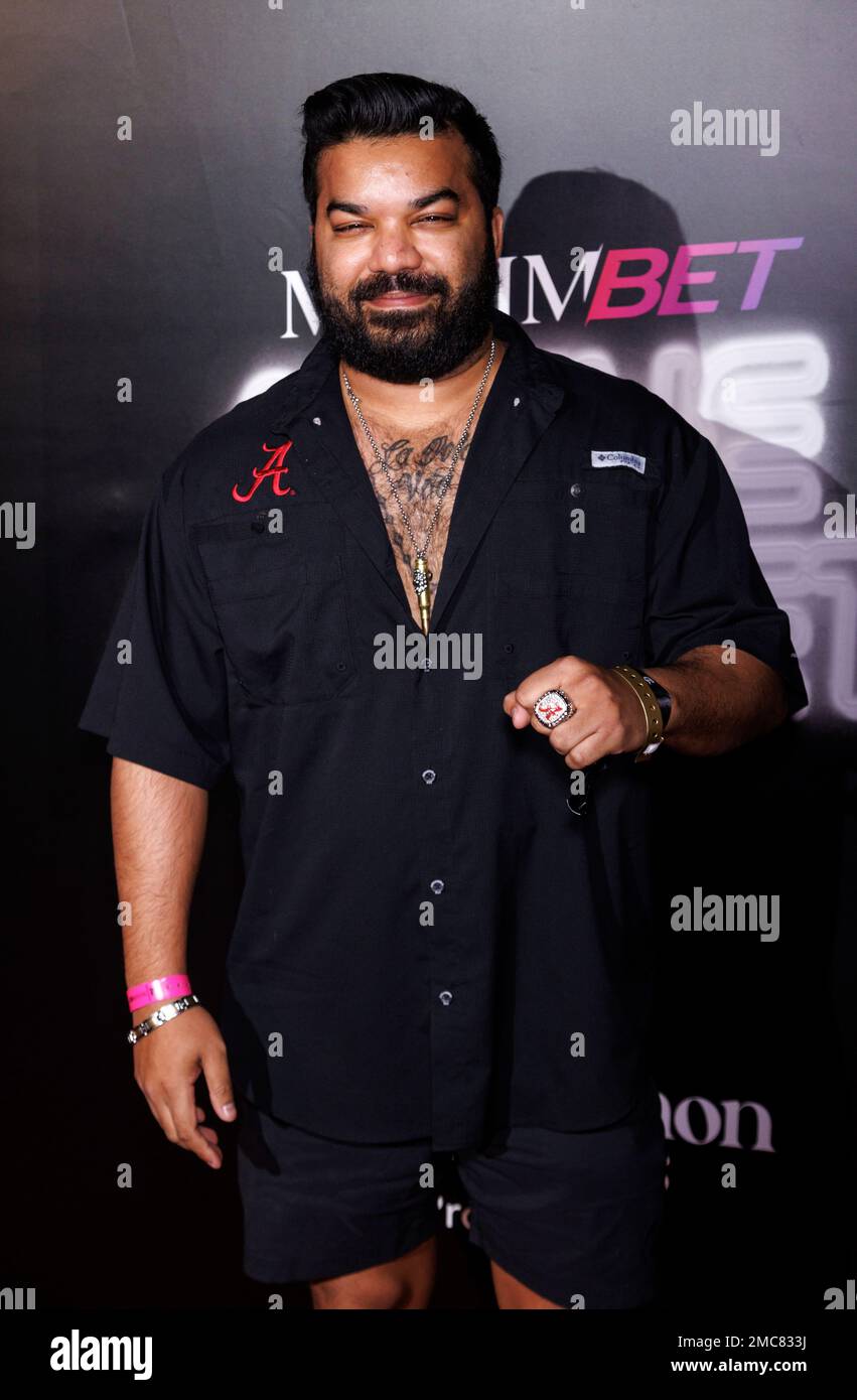 Adrian Dev attends day one of Maxim Big Game Weekend on Friday, Feb. 11 ...