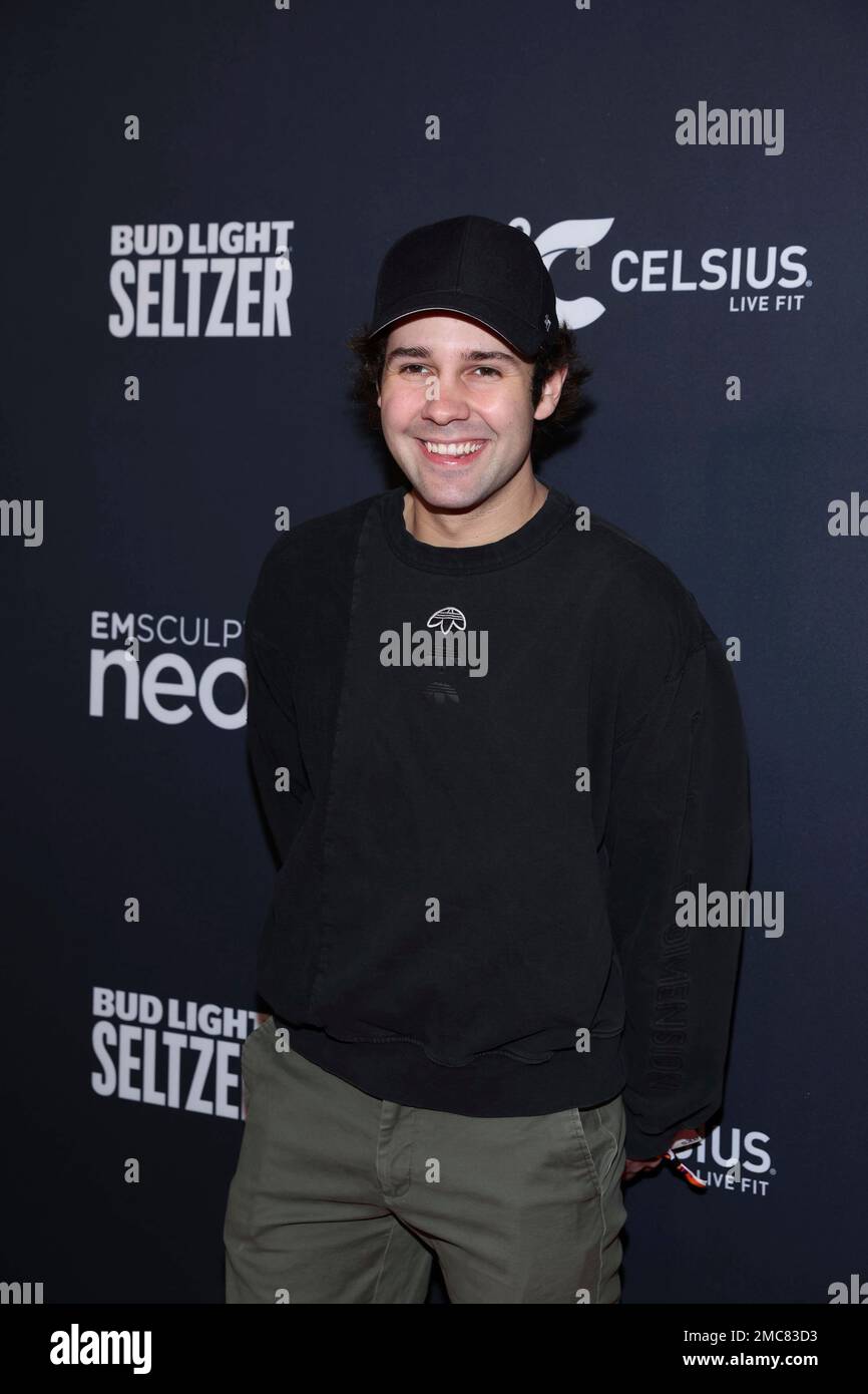 David Dobrick attends Shaq's Fun House on Friday, Feb. 11, 2022, at the ...