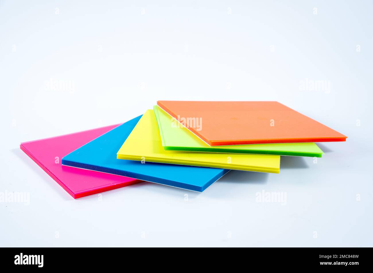 pack of bright colored transparent jot note pads to leave messages ...