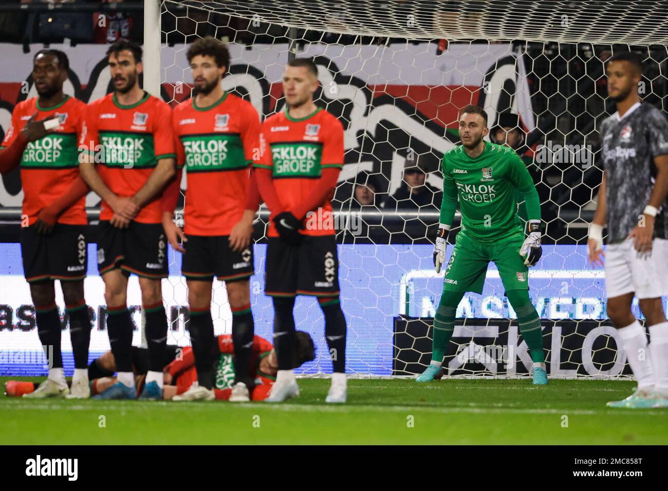 NIJMEGEN, NETHERLANDS - JANUARY 21: goalkeeper Jasper Cillessen of NEC ...