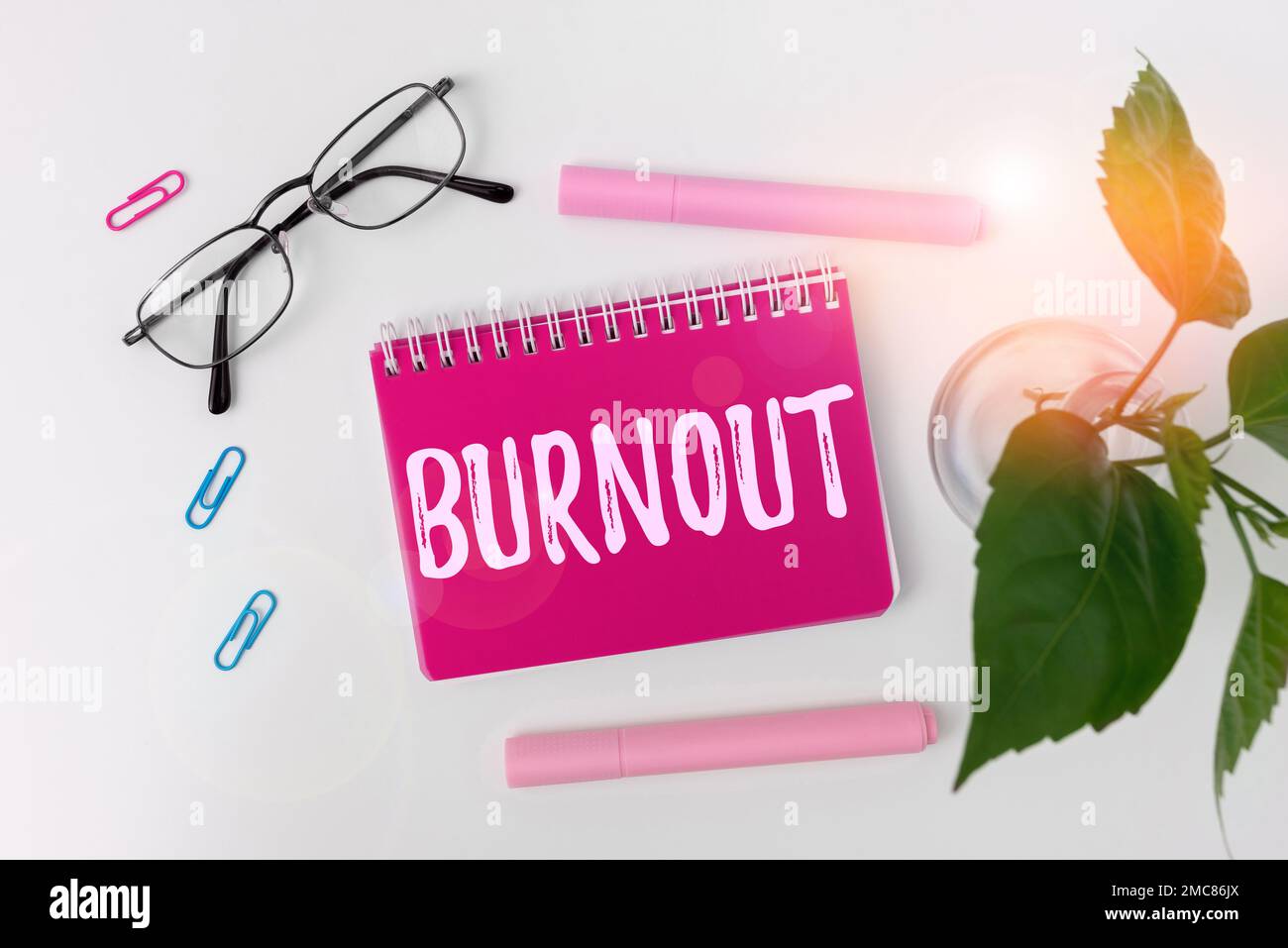 Text sign showing Burnout. Conceptual photo Feeling of physical and ...