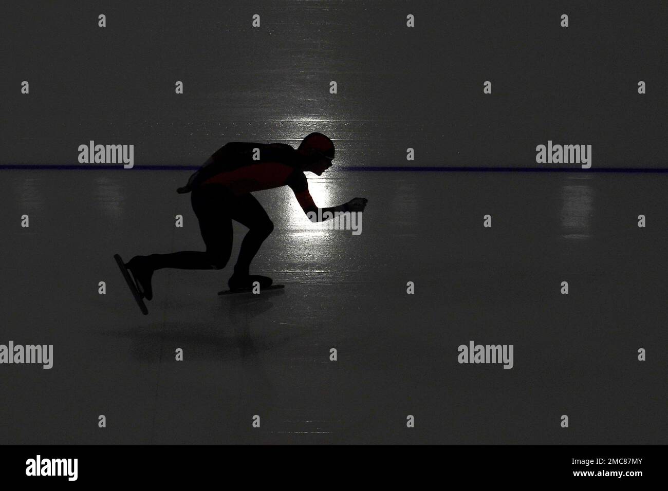 Patrick Roest of the Netherlands competes in the men's speedskating ...