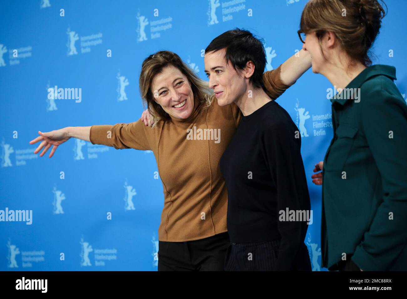 Valeria Bruni Tedeschi, from left, Stephanie Blanchoud and Ursula Meier ...