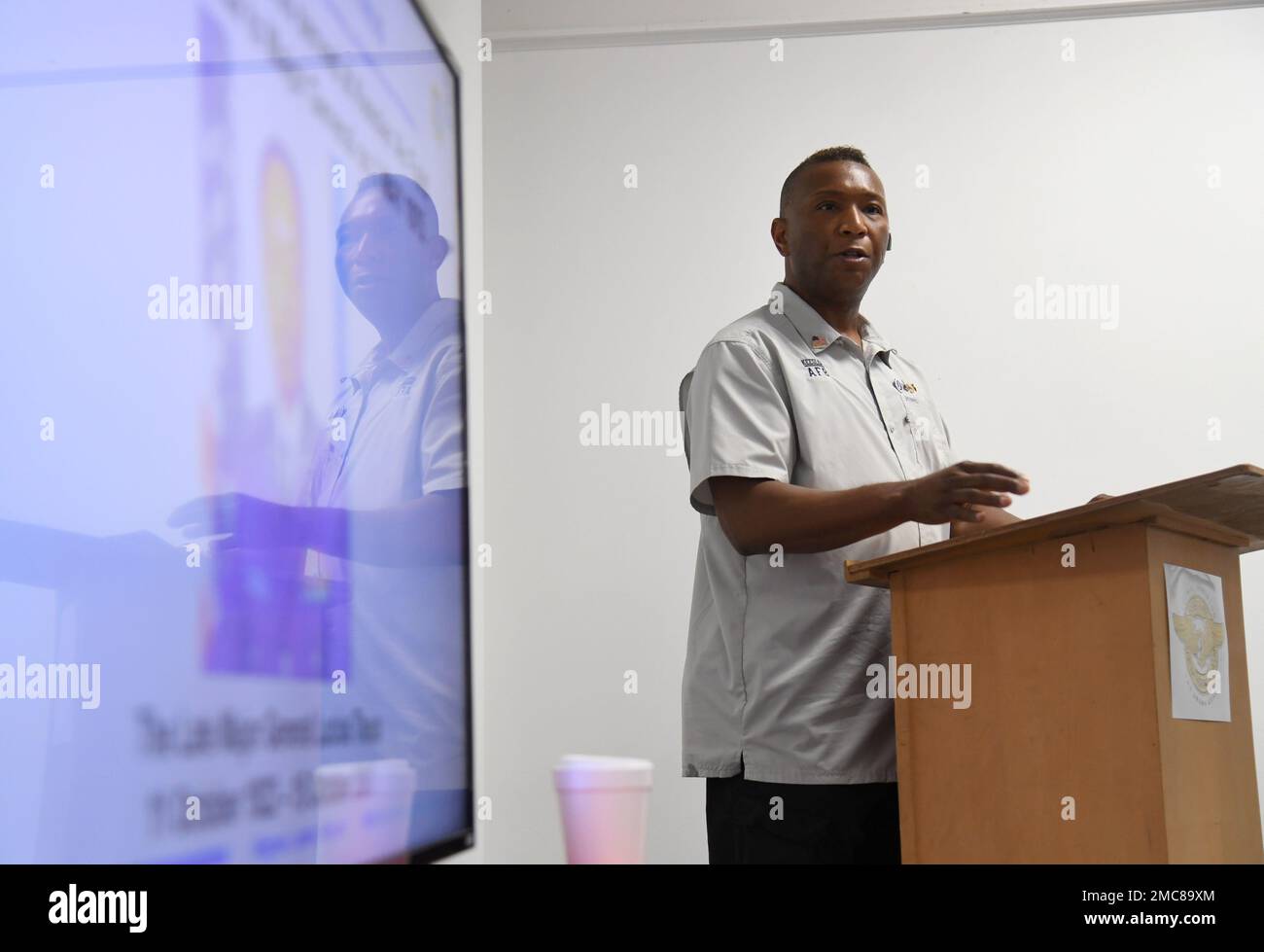 Tyrone Scott, 81st Training Wing historian, discusses the heritage of ...