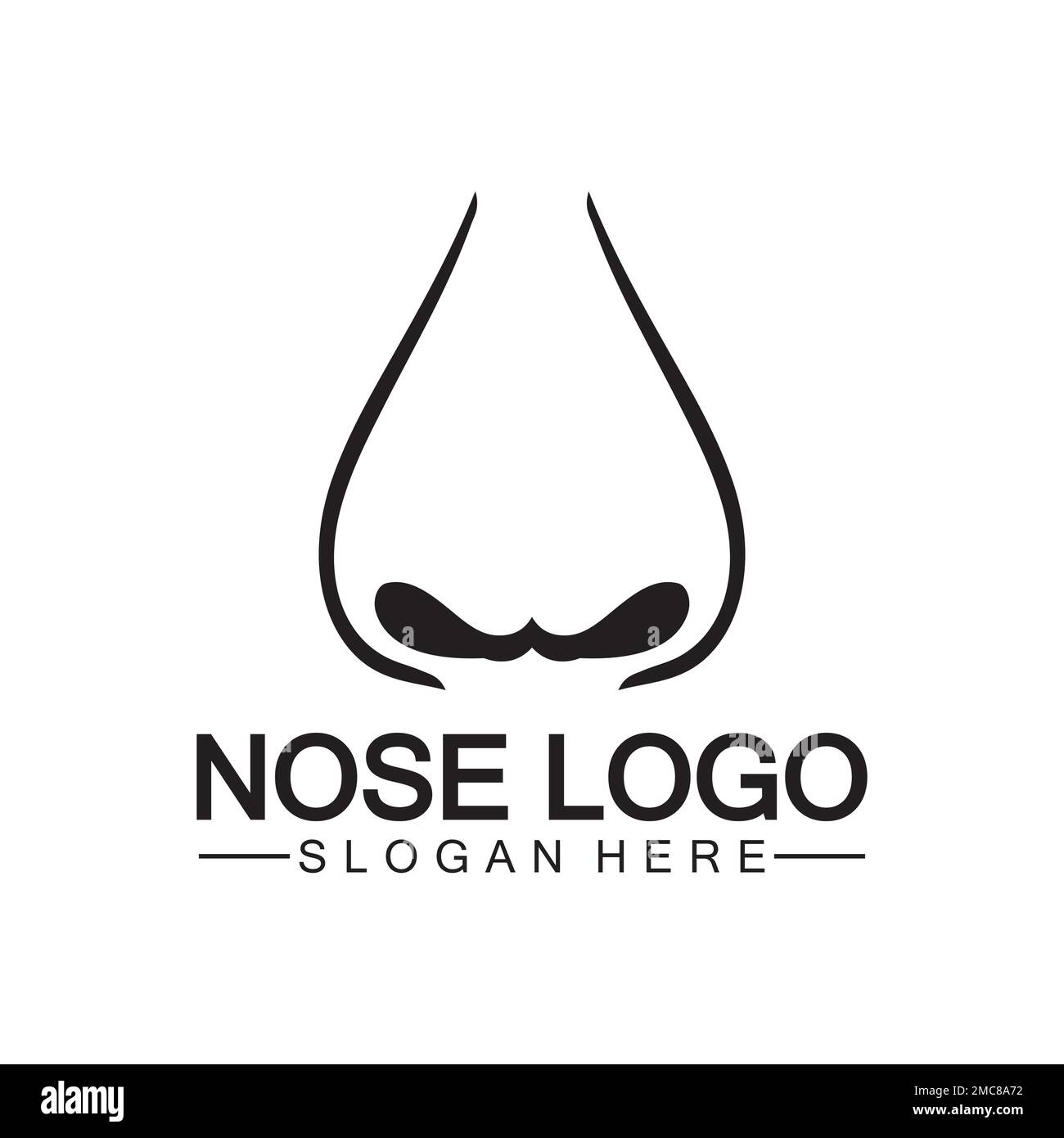 Nose logo design vector template, Organs logo design concept, Icon ...
