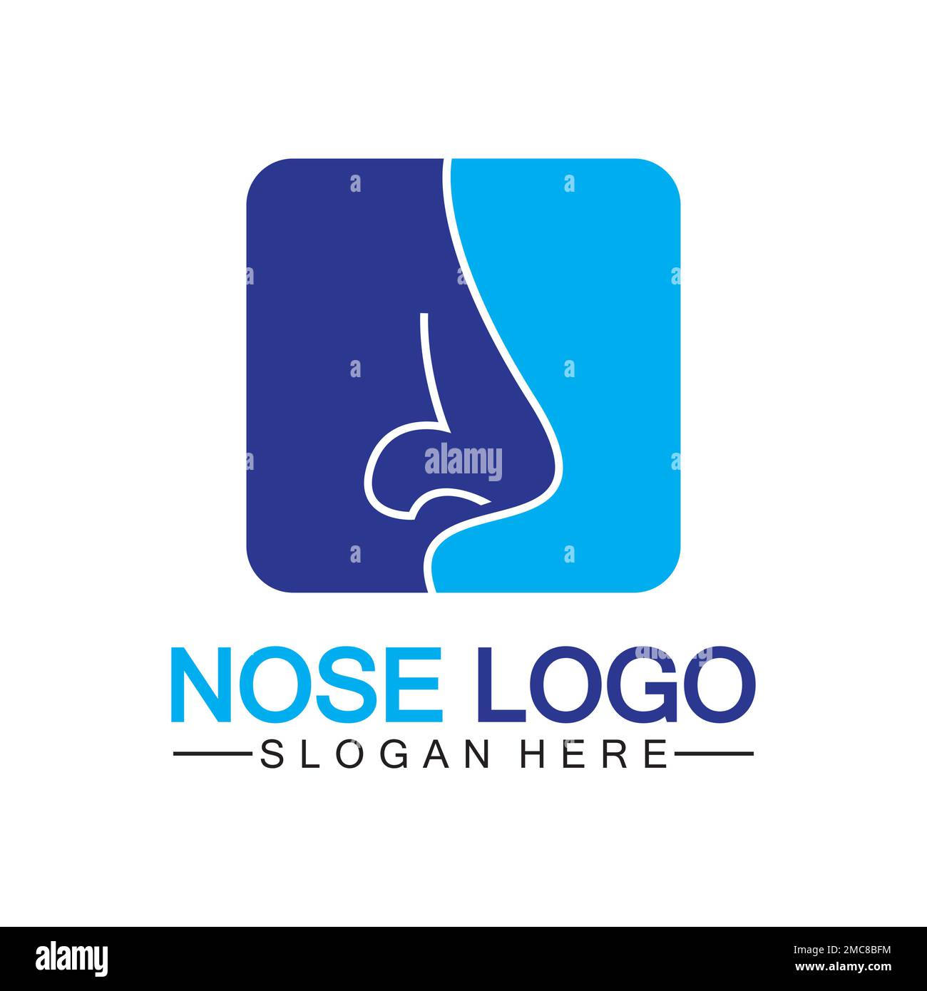 Nose logo design vector template, Organs logo design concept, Icon ...