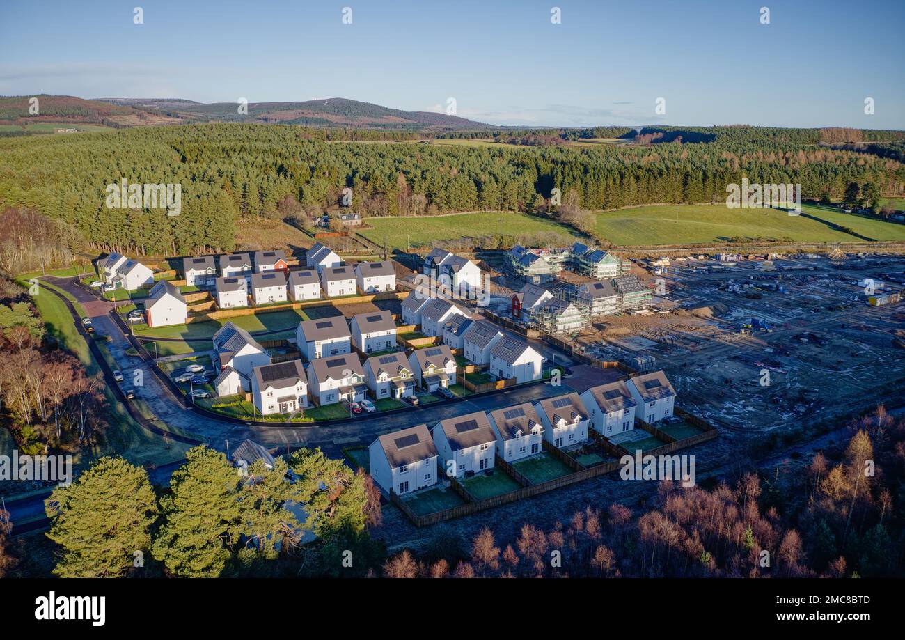 New housing development building houses for increased demand in rural ...