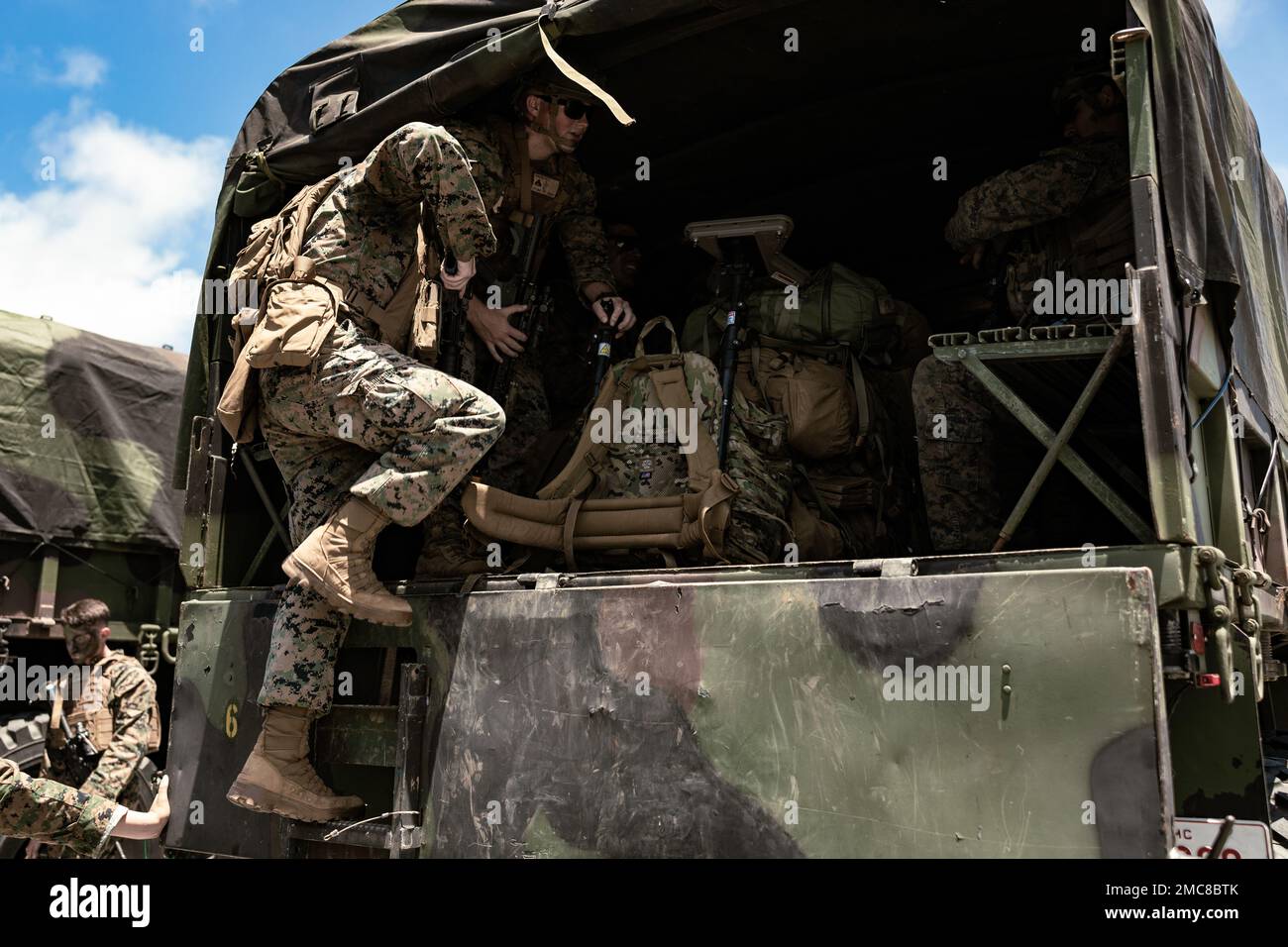 A U.S. Marine with Battalion Landing Team 2/5, 31st Marine ...