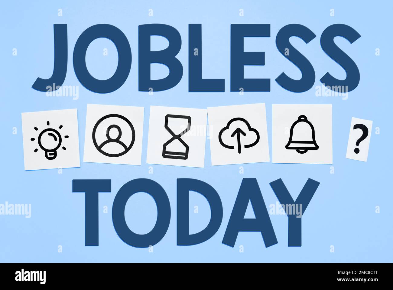 Text caption presenting Jobless. Business concept unemployed person ...
