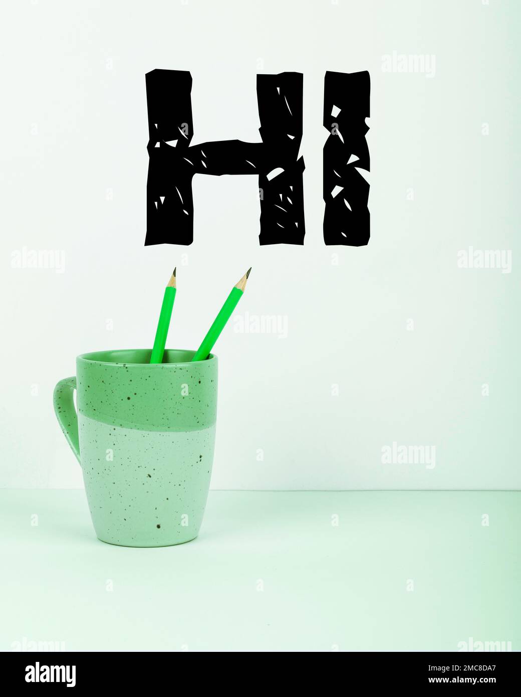 Text caption presenting Hi. Concept meaning used as a greeting or to ...