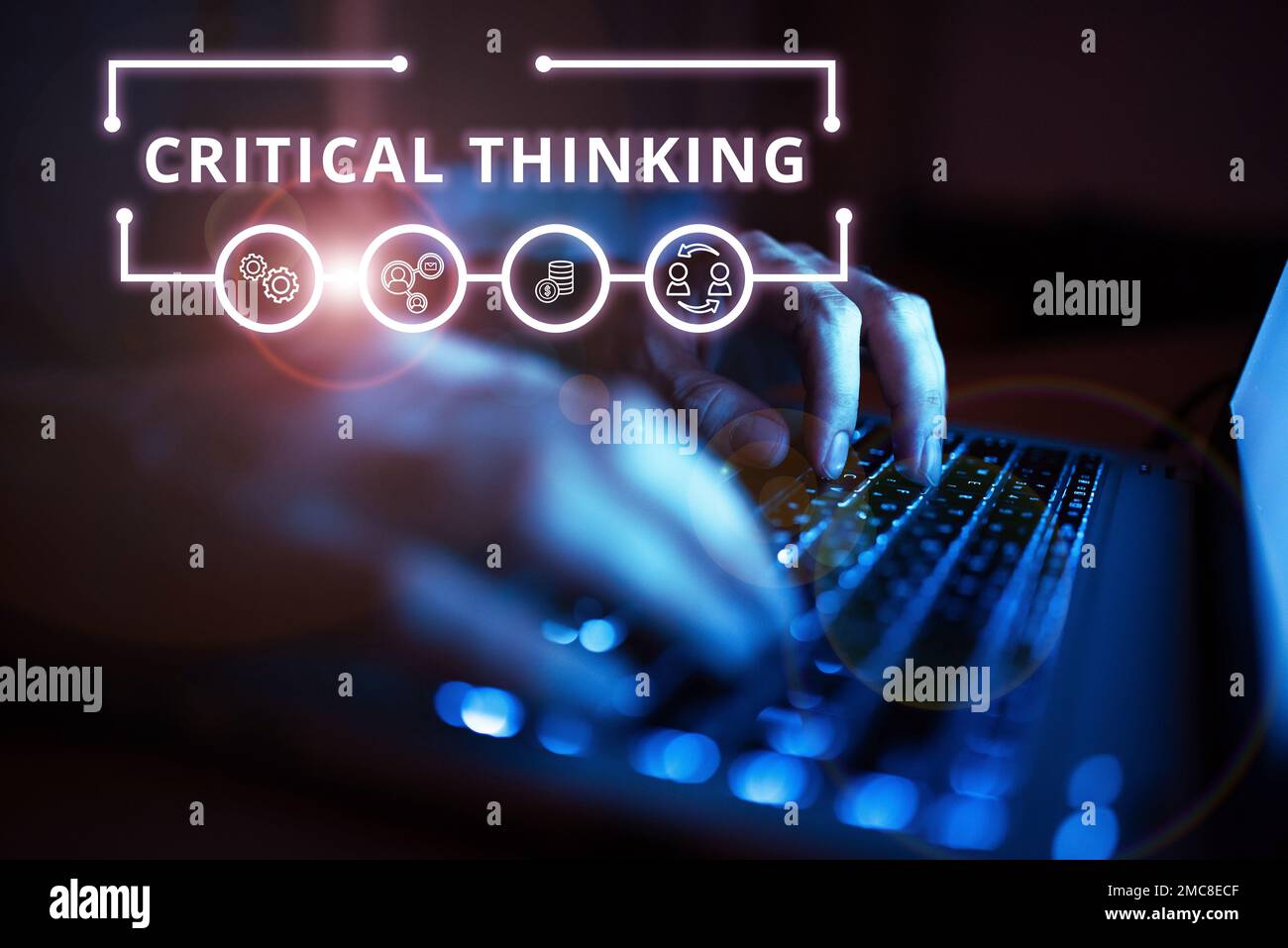 Text sign showing Critical Thinking. Concept meaning sequence of stages ...