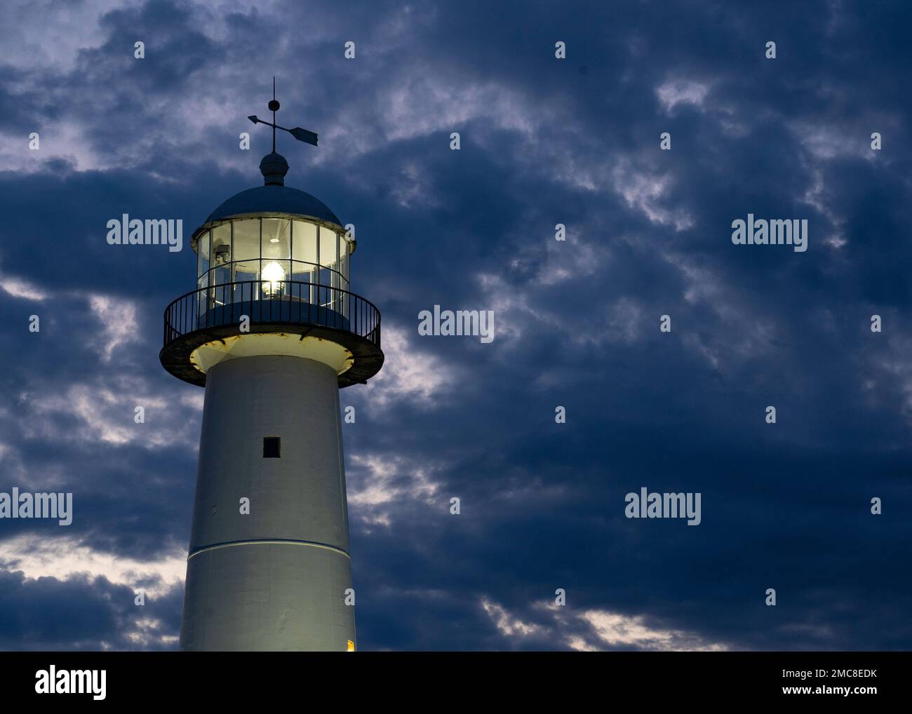 The Biloxi Lighthouse is displayed on Beach Boulevard in Biloxi ...