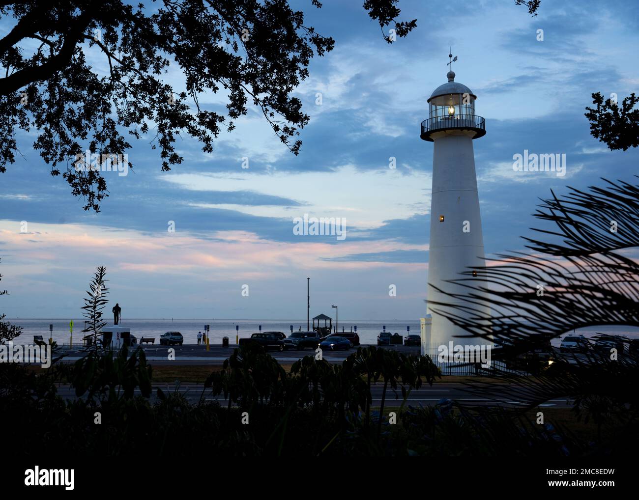 The Biloxi Lighthouse is displayed on Beach Boulevard in Biloxi ...
