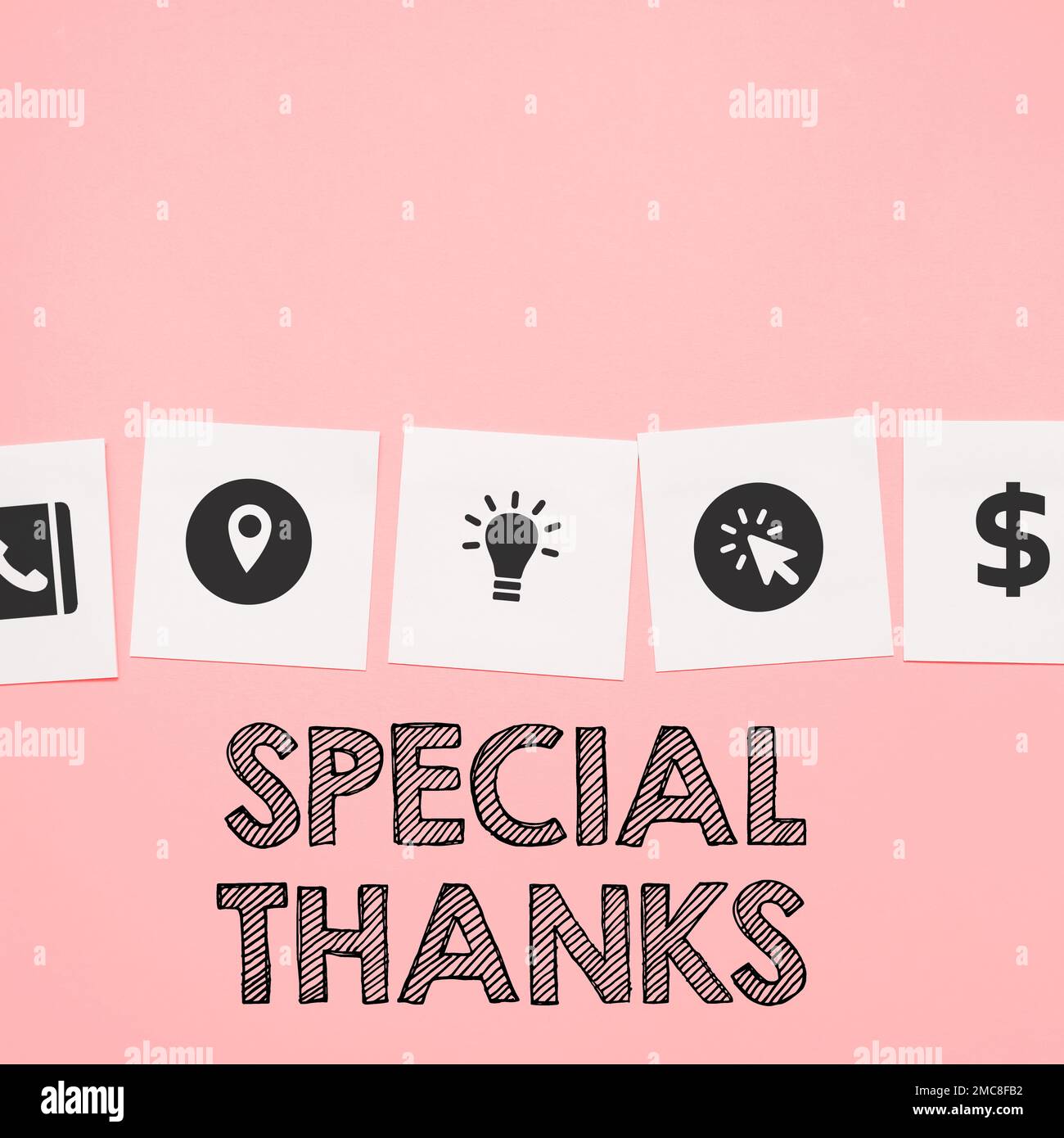 Writing displaying text Special Thanks. Internet Concept expression of ...