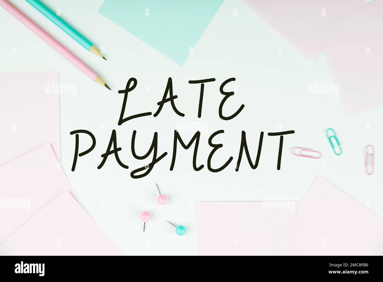 Sign displaying Late Payment. Business approach payment made to the ...
