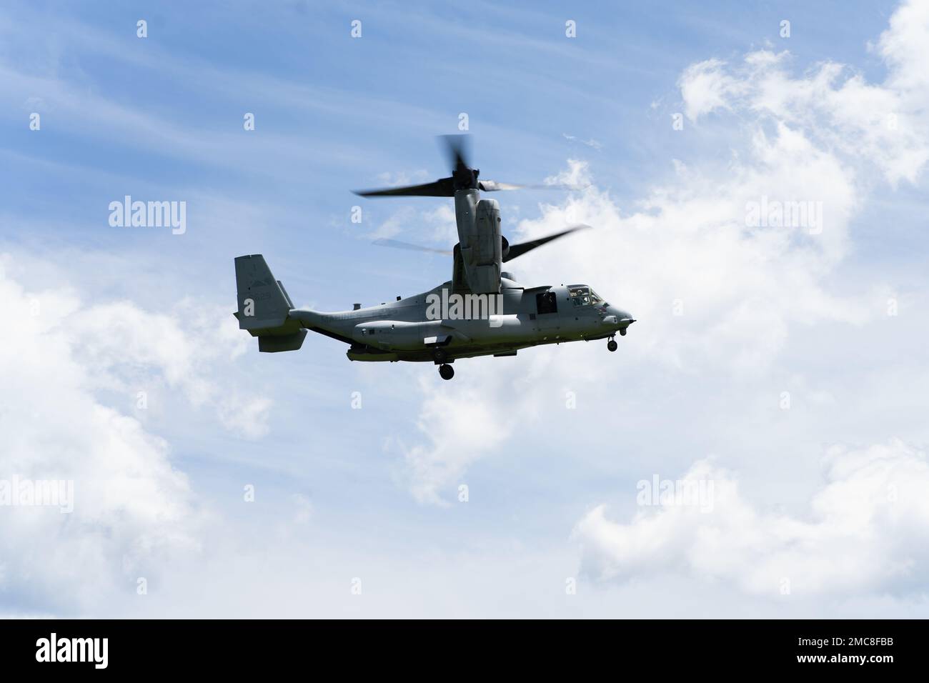 A U.S. Marine Corps MV-22 Osprey assigned to Marine Medium Tiltrotor ...
