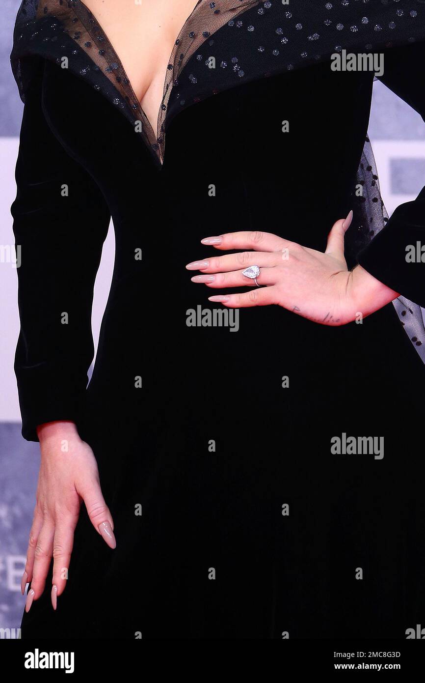 The hands of Adele and ring, on display as she poses for photographers ...