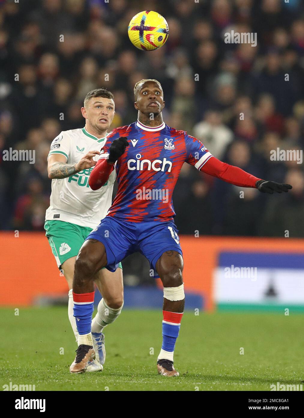 London, England, 21st January 2023. Wilfried Zaha of Crystal Palace and ...