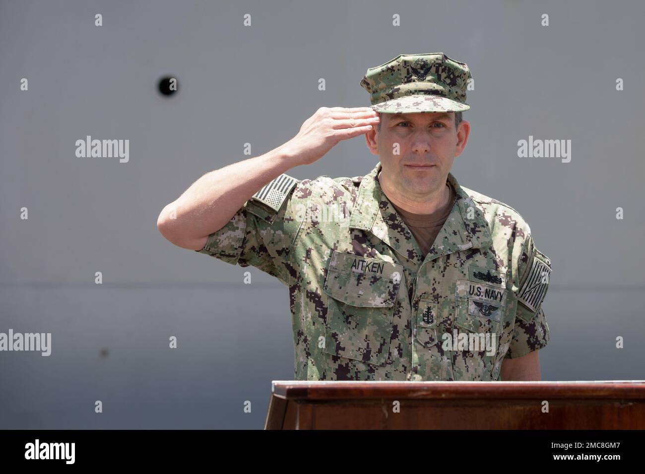U.S. Navy Senior Chief Petty Officer Fire Controlman David Aitken, USS ...
