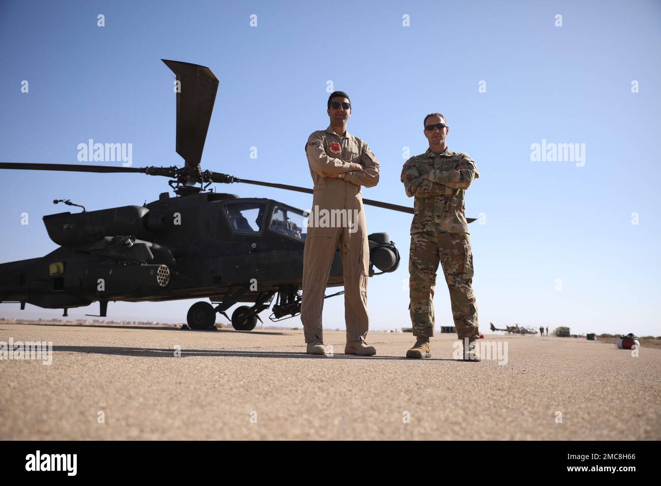Maj. Achraf Moumen of the Royal Moroccan Army (left), Gazelle ...