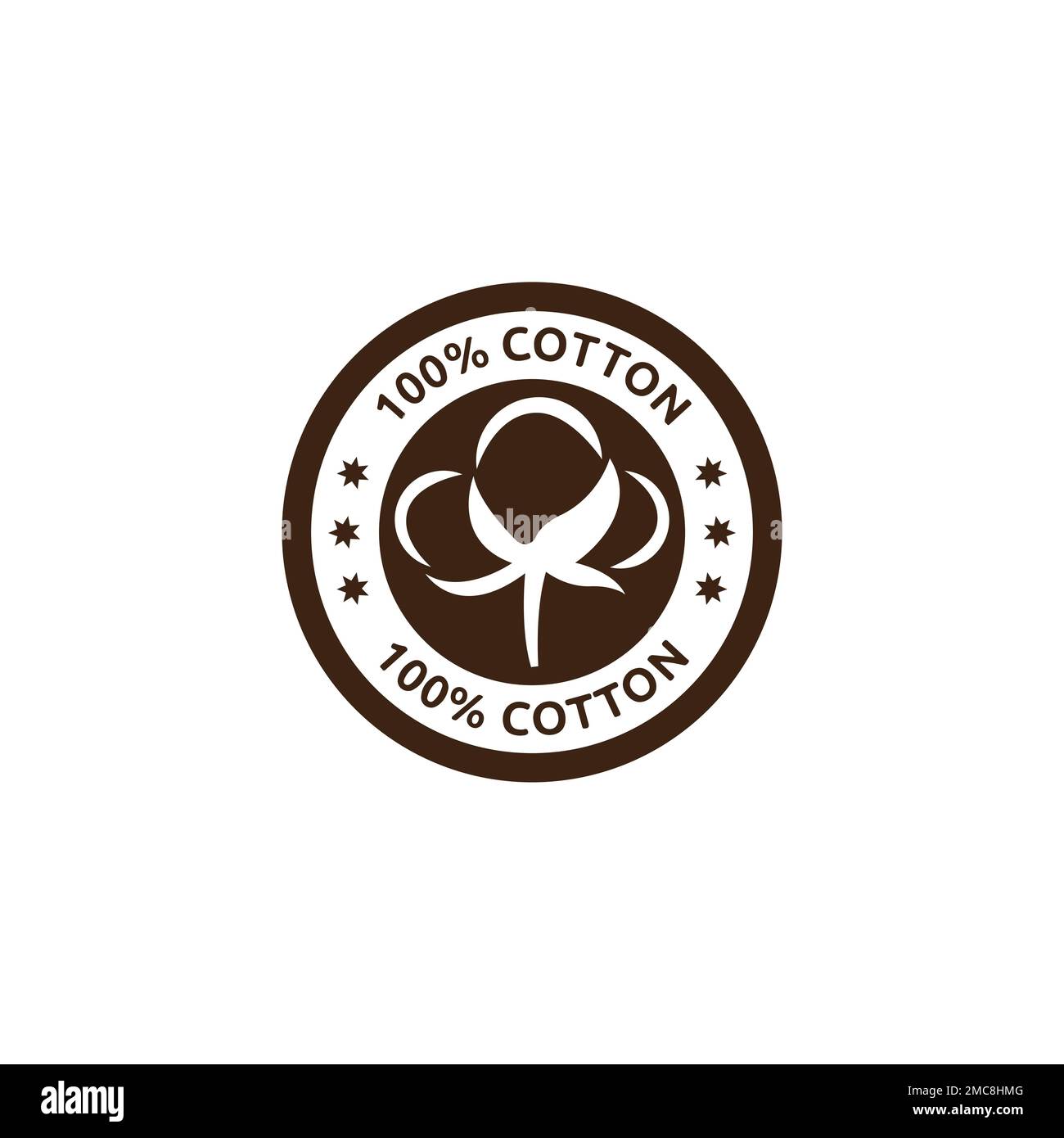 100% cotton icon.Natural organic cotton, pure cotton vector labels.logo ...