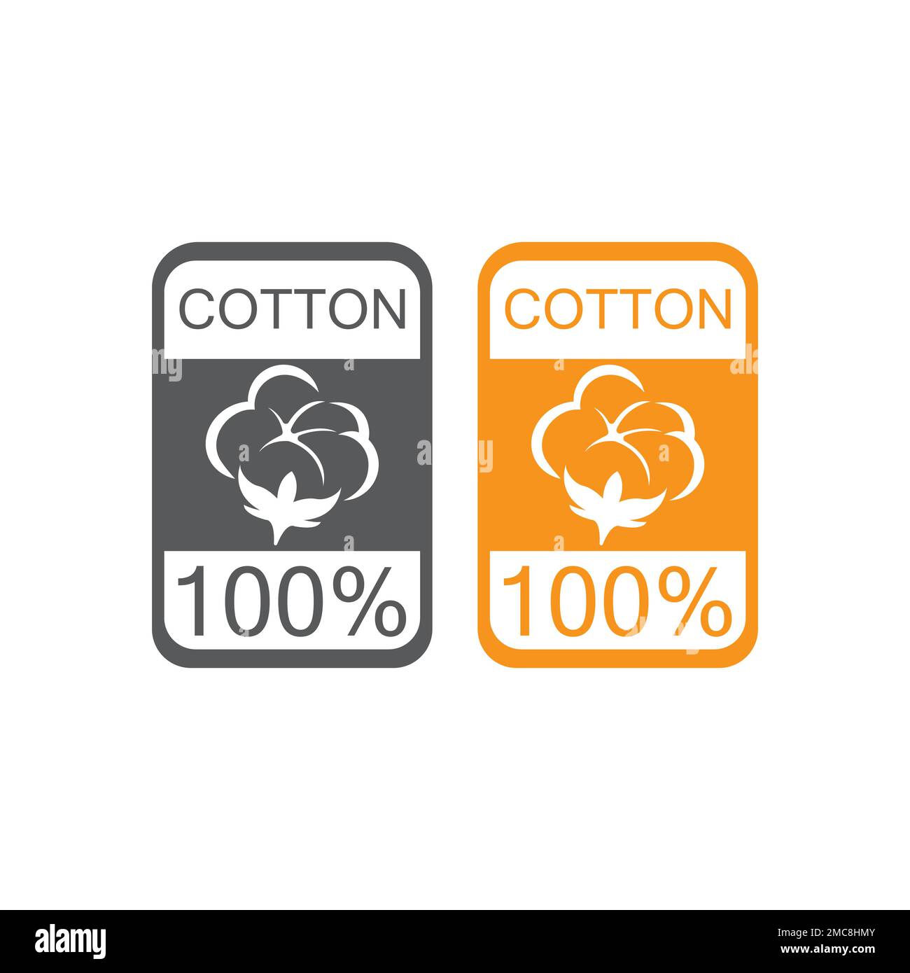 100% cotton icon.Natural organic cotton, pure cotton vector labels.logo ...