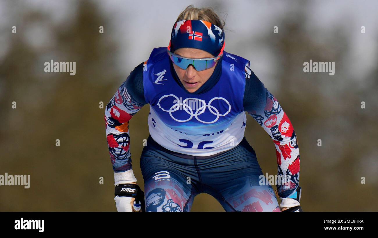 Norway's Therese Johaug competes during the women's 10km classic cross ...