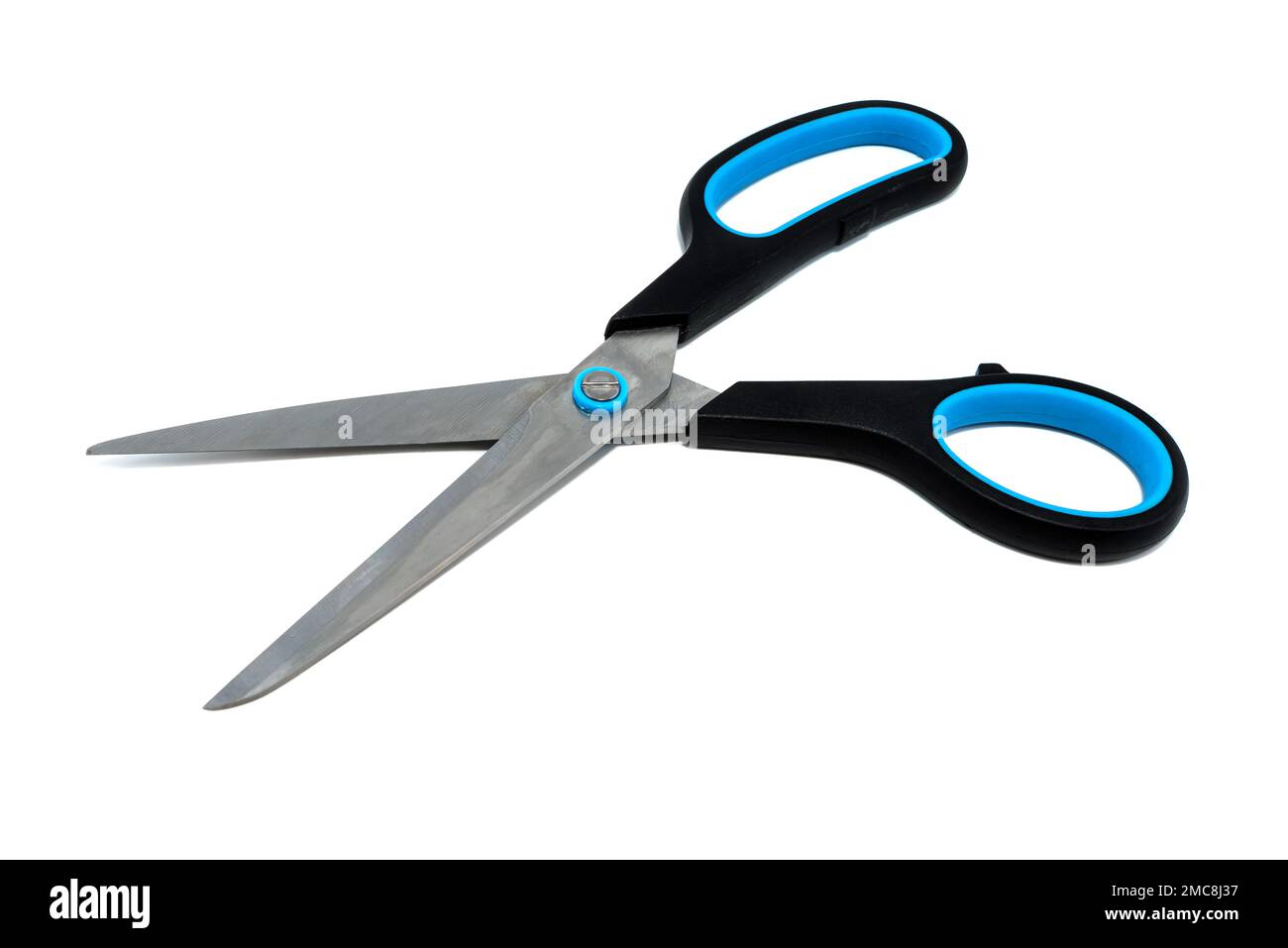 Stationery scissors on a white background close-up. Scissors Stock ...