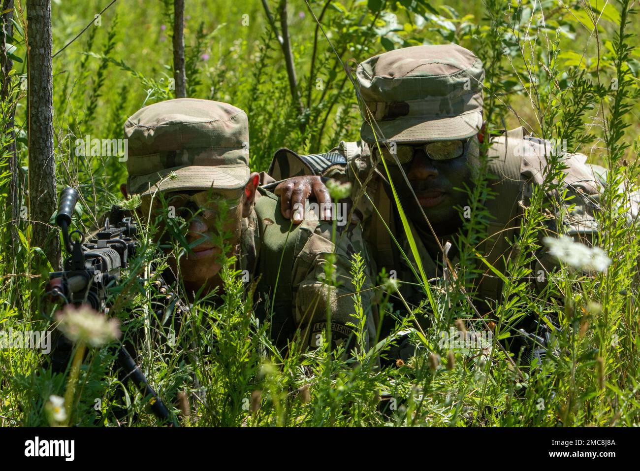 U.S. Army Cadets assigned to 3rd Regiment, Advanced Camp, perform an ...