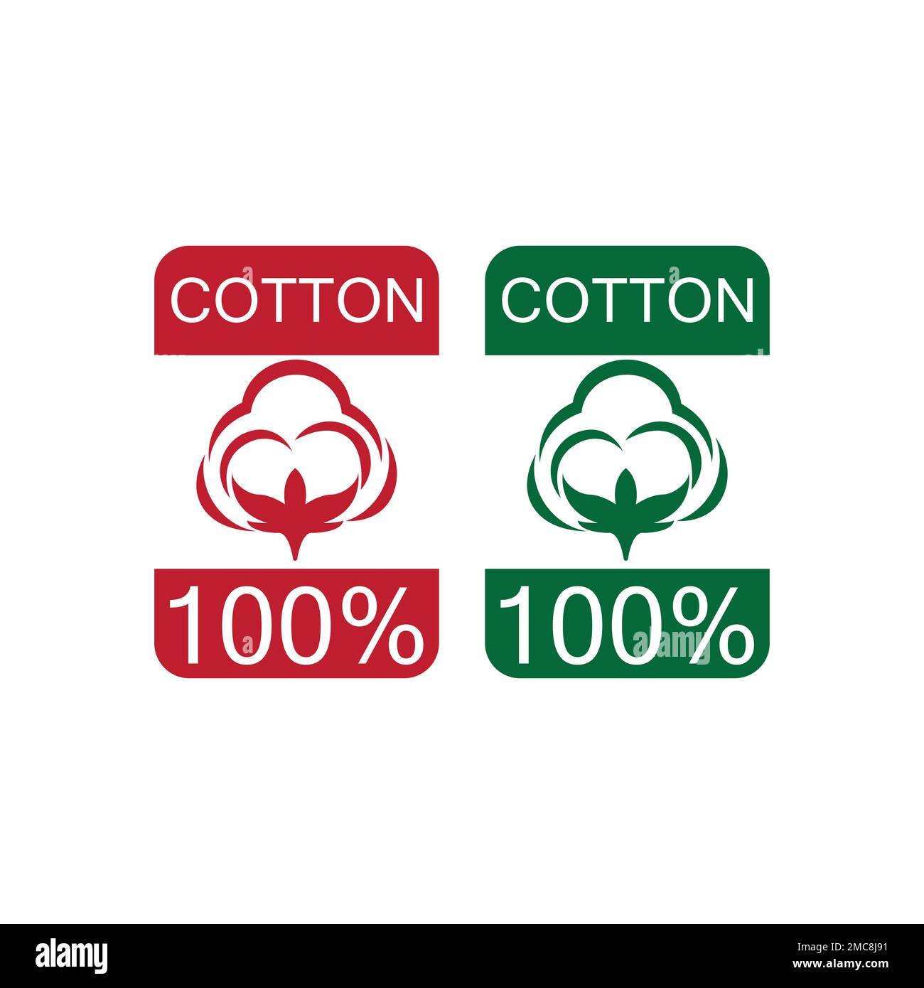 100% cotton icon.Natural organic cotton, pure cotton vector labels.logo ...