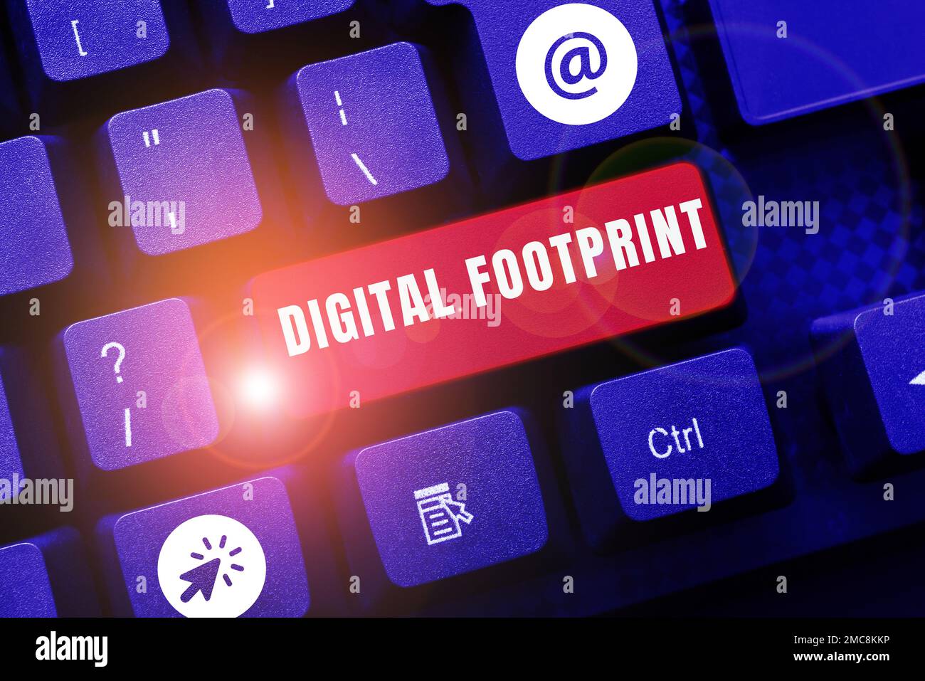 Handwriting text Digital Footprint. Word Written on uses digital ...