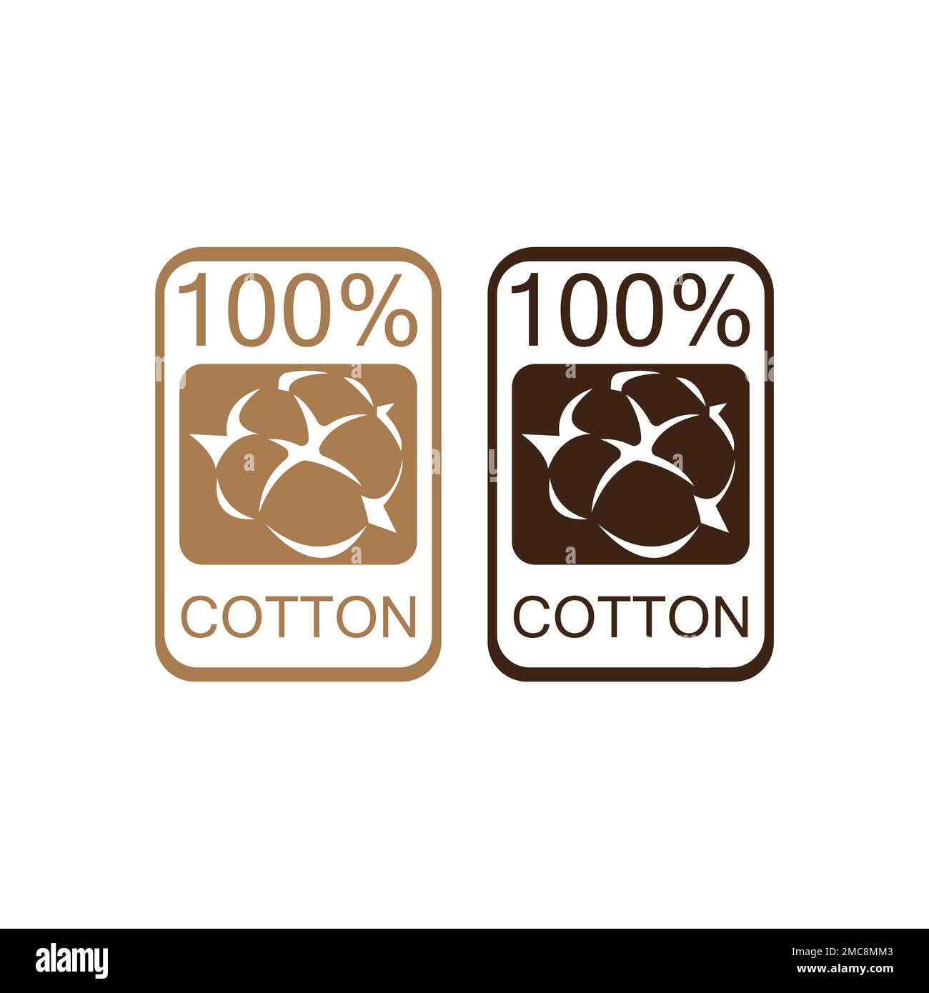 100% cotton icon.Natural organic cotton, pure cotton vector labels.logo ...