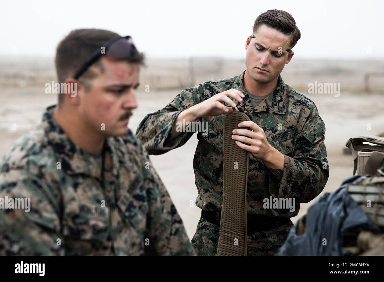 U.S. Marine Corps Sgt. Benjamin Jones, a primary marksmanship ...