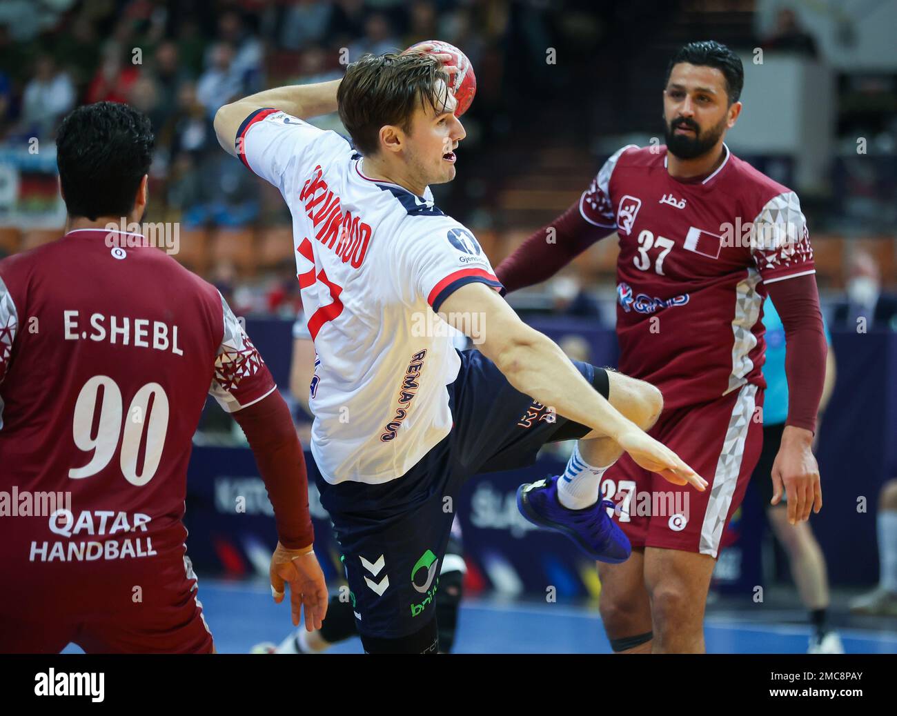 Kattowitz, Poland. 21st Jan, 2023. Handball: World Cup, Qatar - Norway ...