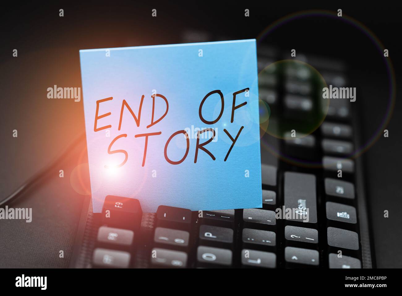 Handwriting text End Of Story. Conceptual photo Emphasize that nothing ...