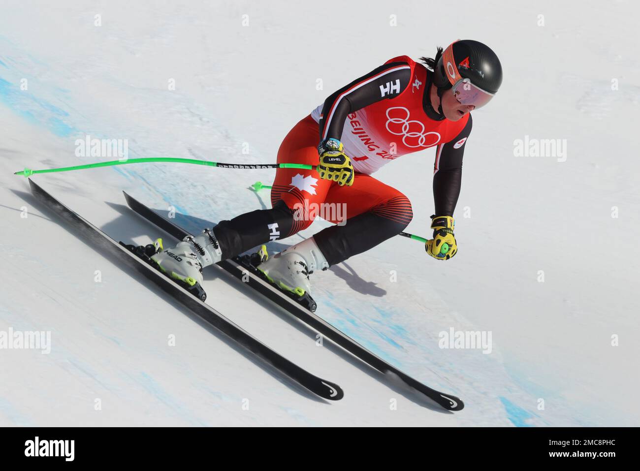 Broderick Thompson, of Canada makes a turn during the downhill part of ...