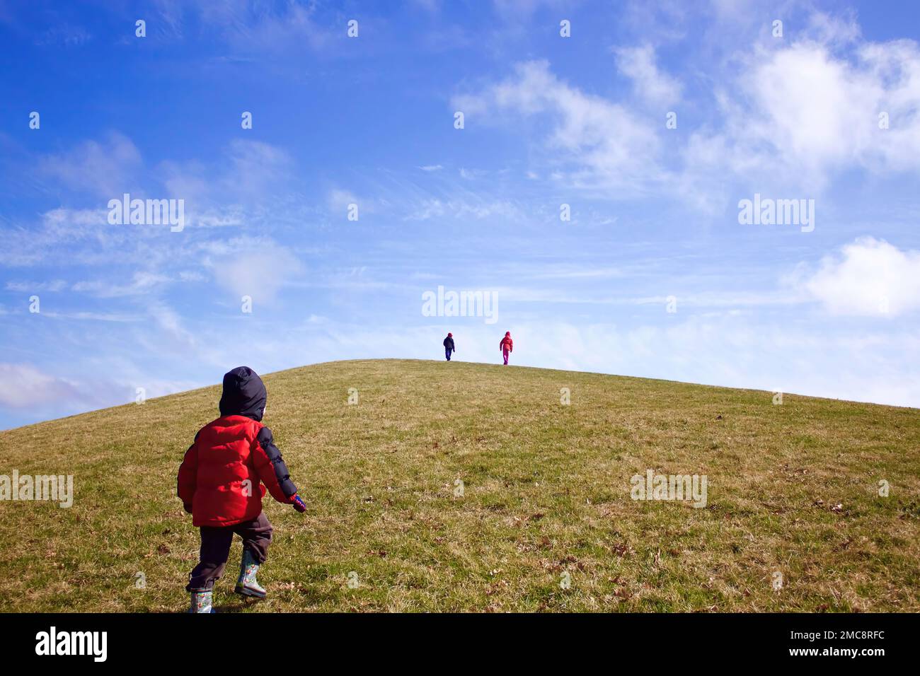 Climbing the hill Stock Photo - Alamy