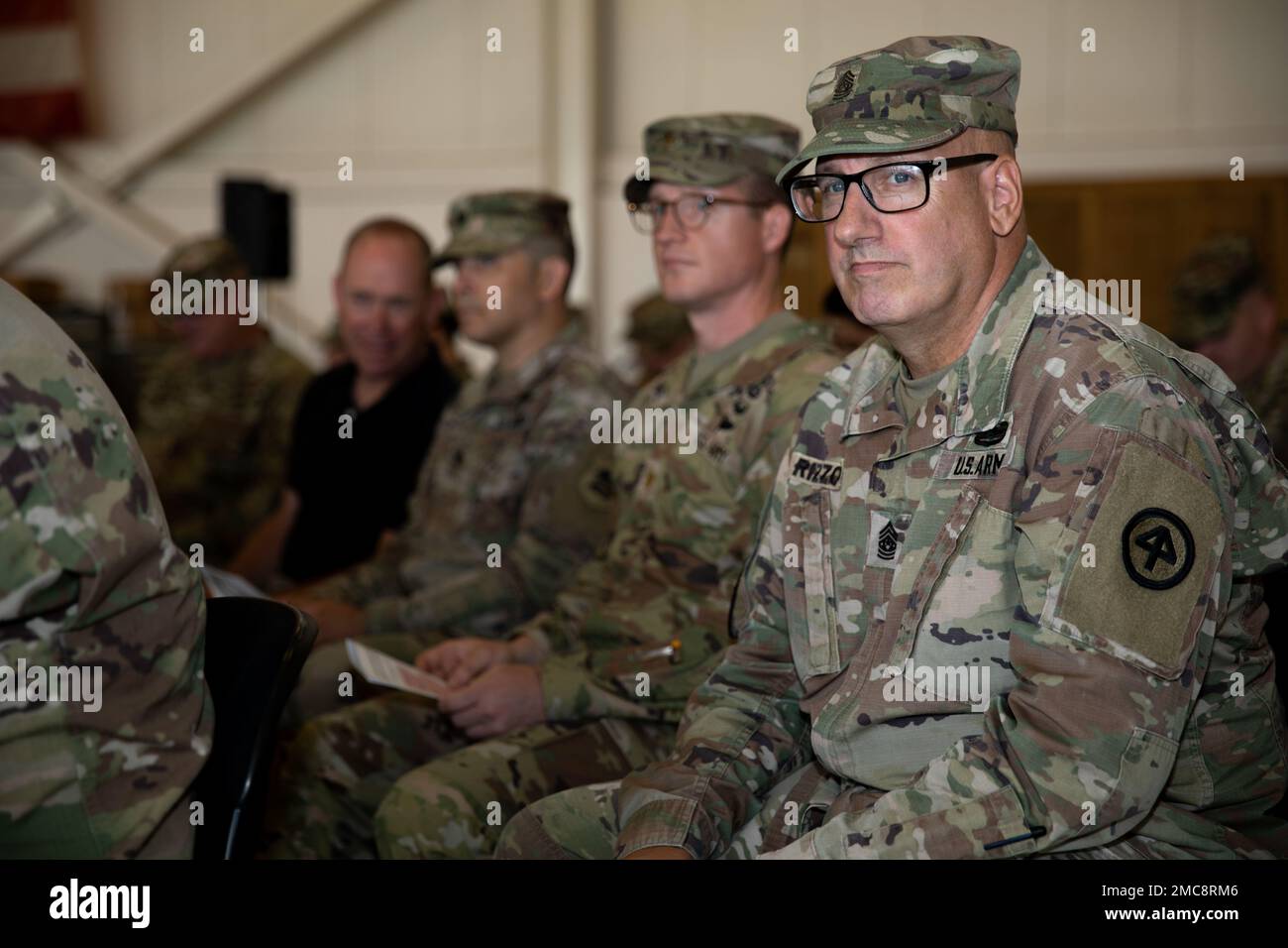 U.S. Army Soldiers attend a change of command ceremony for the 1st Assault Helicopter Battalion ...