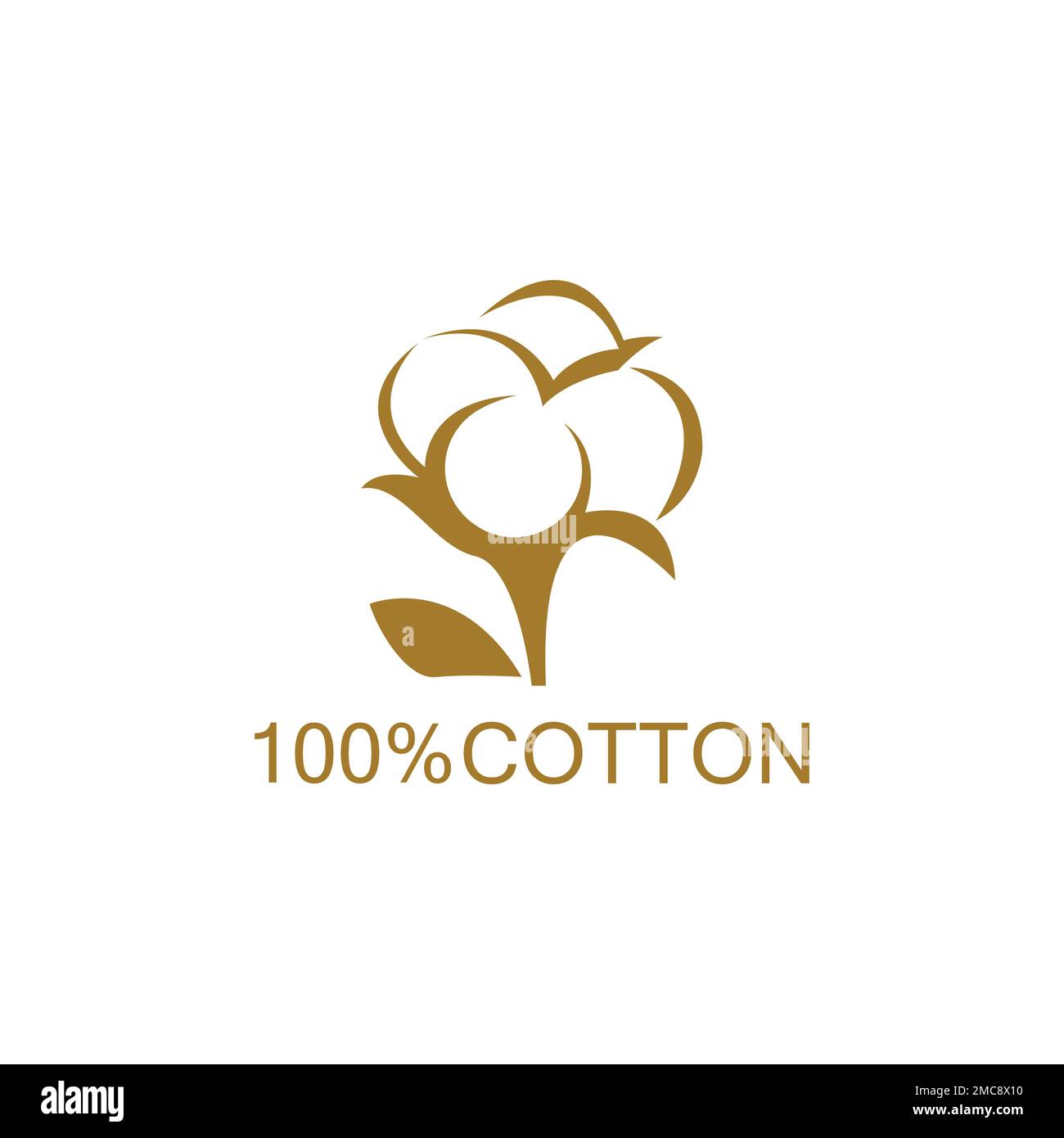 100% cotton icon.Natural organic cotton, pure cotton vector labels.logo ...
