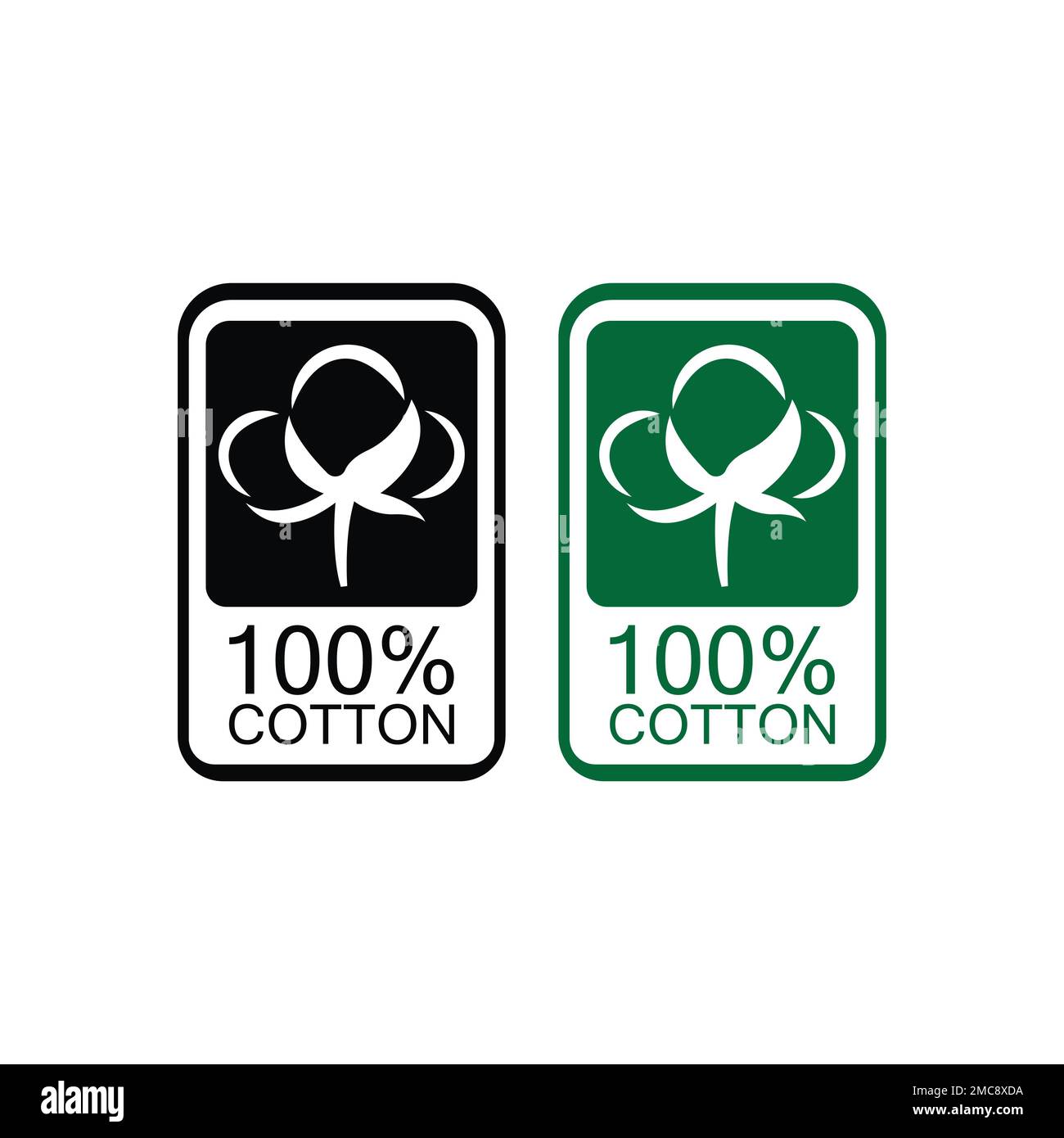100% cotton icon.Natural organic cotton, pure cotton vector labels.logo ...