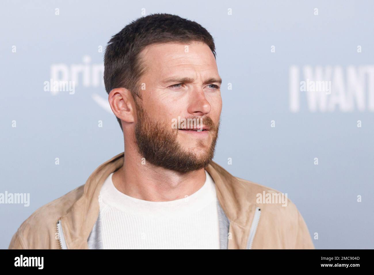 Scott Eastwood arrives at the premiere of "I Want You Back" on Tuesday ...