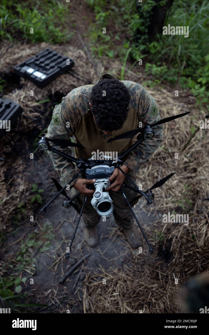 U.S. Marine Corps Lance Cpl. Jared Pleass, a rifleman with 3d Light ...