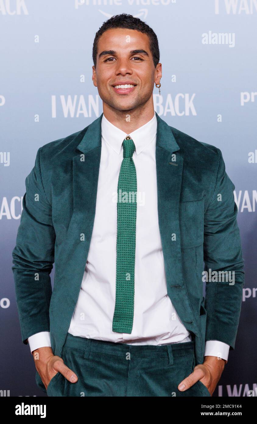Mason Gooding arrives at the premiere of "I Want You Back" on Tuesday ...