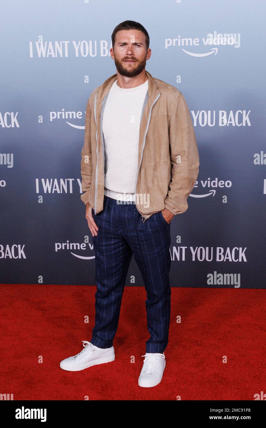 Scott Eastwood arrives at the premiere of "I Want You Back" on Tuesday ...