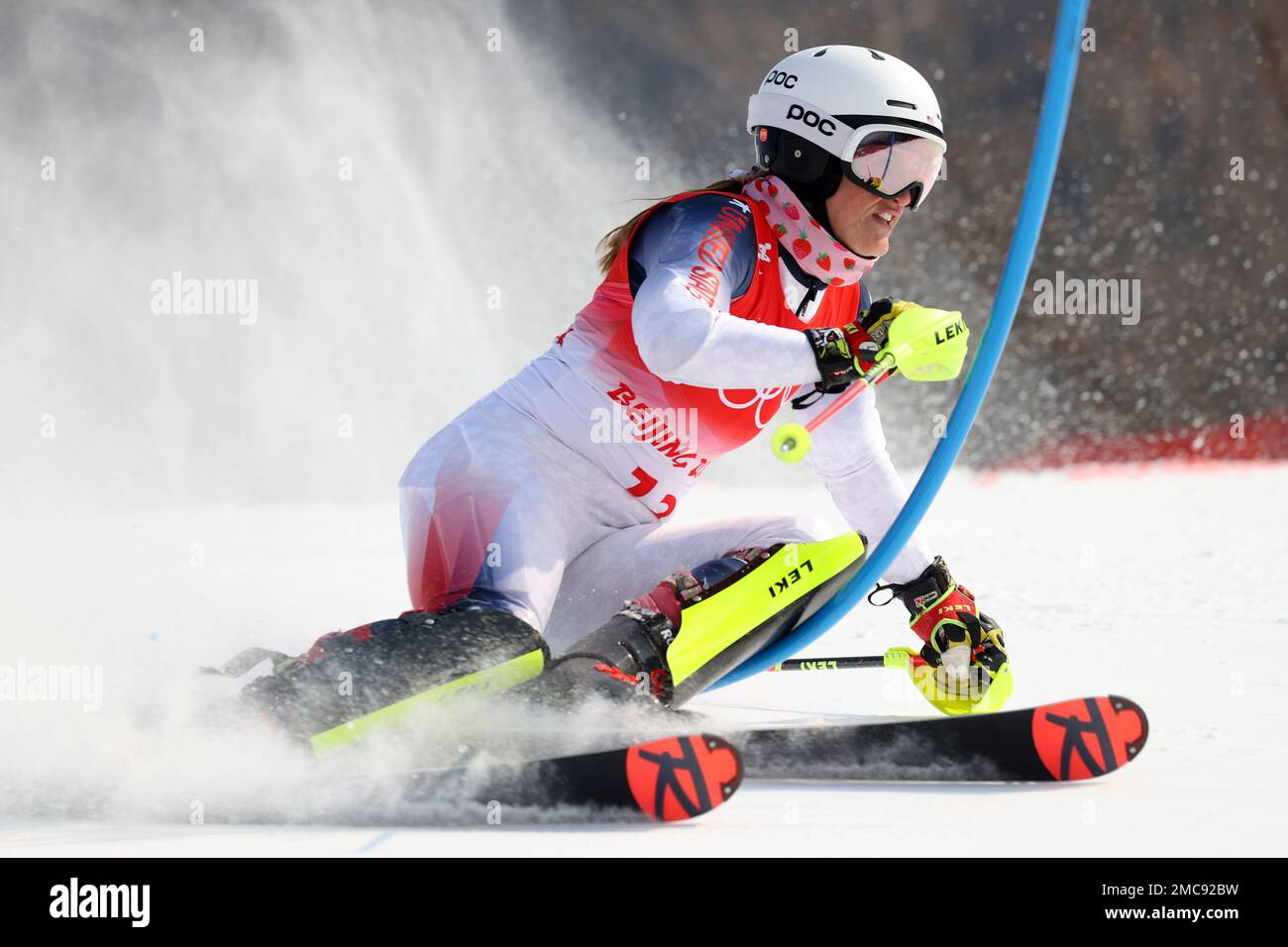 Paula Moltzan, of the United States, competes in the first run of the ...