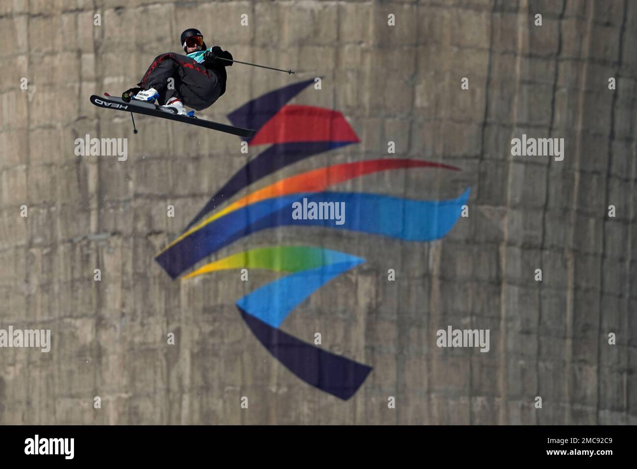 Evan McEachran of Canada competes during the men's freestyle skiing big ...