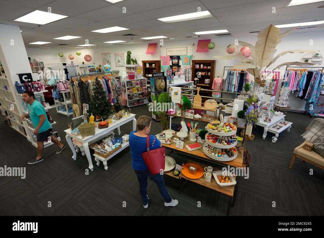 Customers shop inside the Prep Obsessed retail store in Palm Beach ...